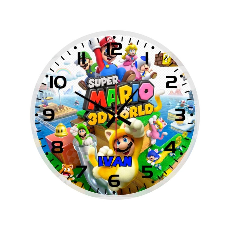 Nintendo Super Mario glass wall clock for your kids décor