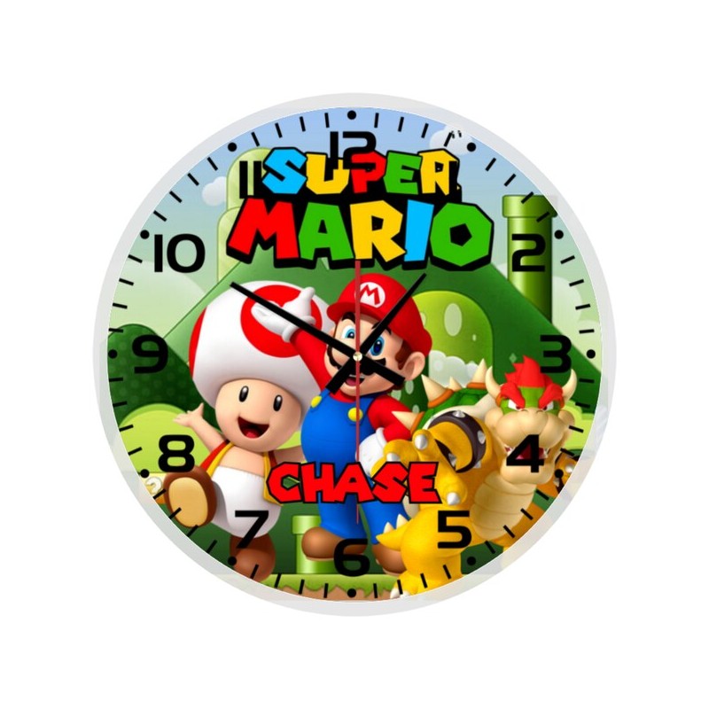 Nintendo Super Mario glass wall clock for your kids décor