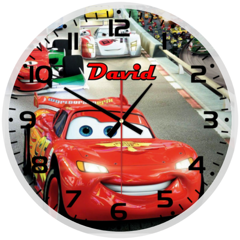 Disney Pixar Cars glass wall clock for your kid's décor