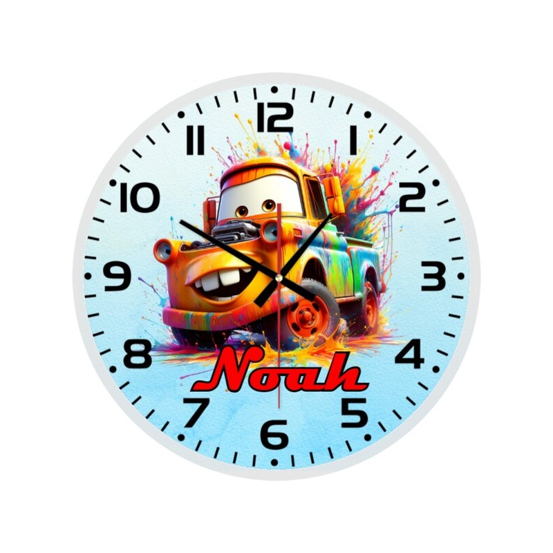 Fun Disney Pixar Cars Wall Clock – Perfect for Kids' Rooms